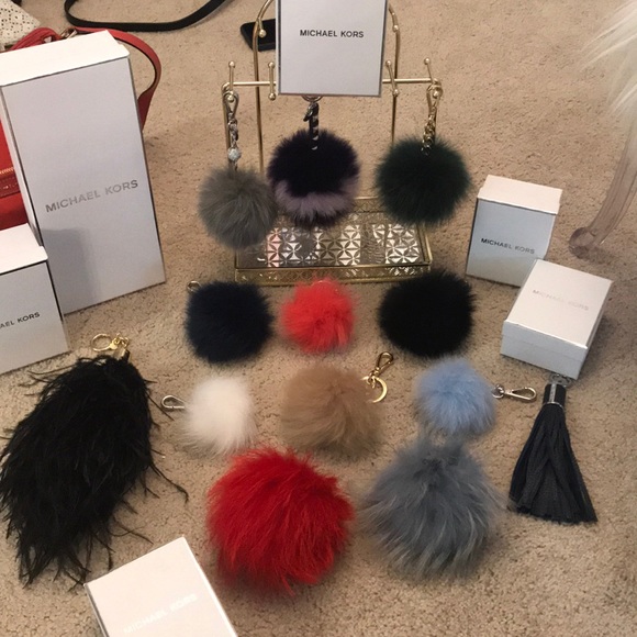 Michael Kors | Bags | Michael Kors Fox Fur Pom Poms | Poshmark